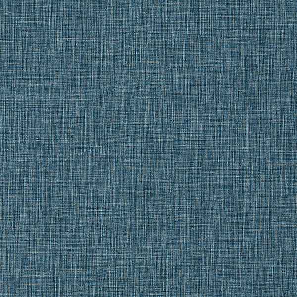 Shop Eagen Blue Linen Weave Wallpaper | Burke Decor