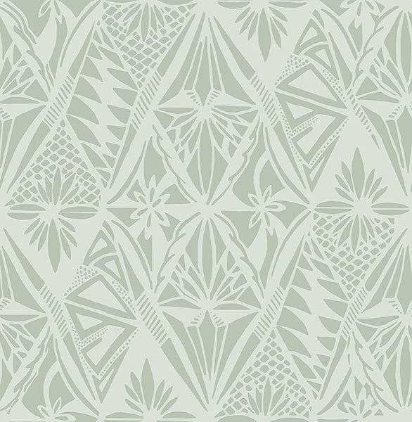 Shop Sample Urbane Sage Diamonds Wallpaper | Burke Decor