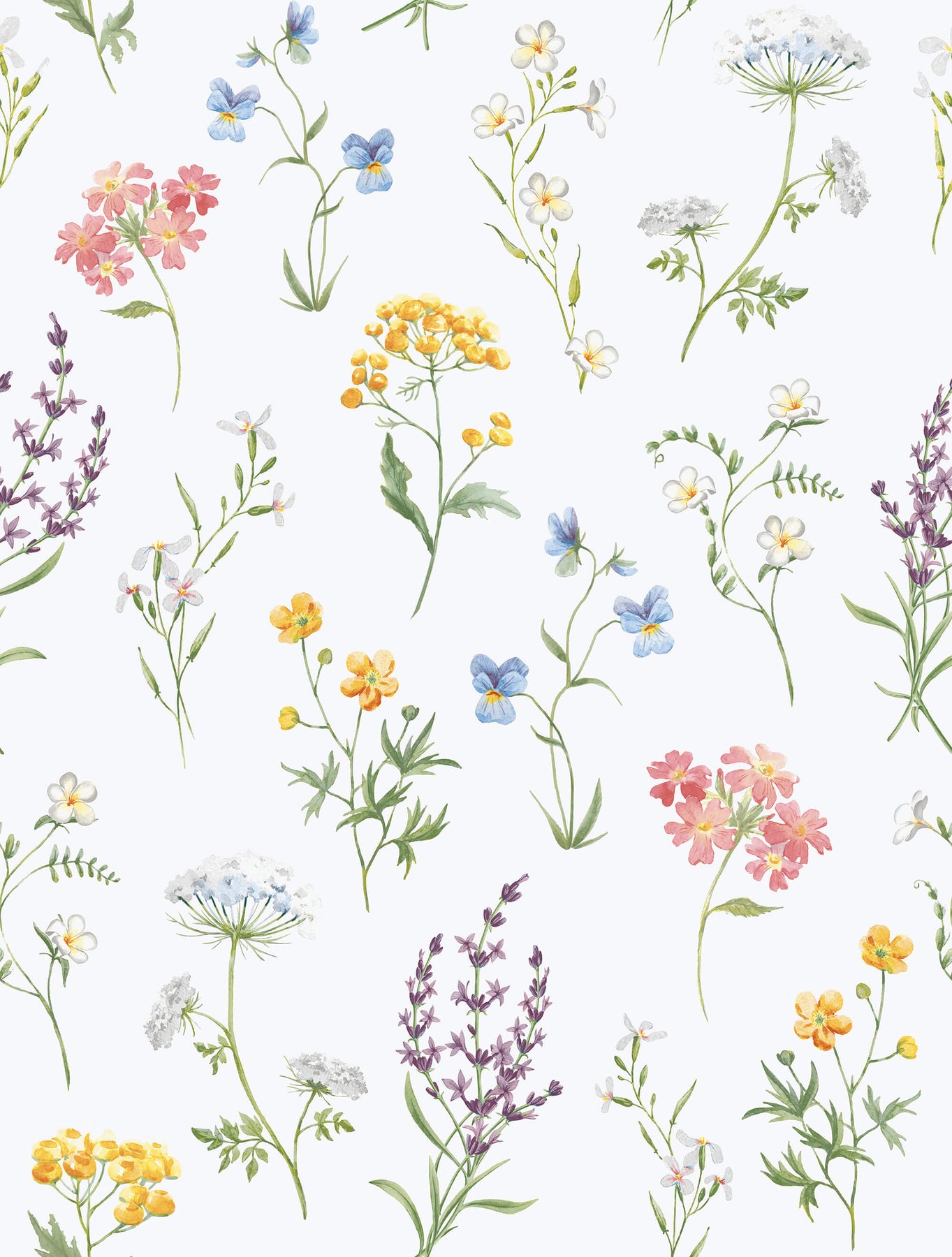 Shop Spring Blossom Botanical Wallpaper in Multi | Burke Decor