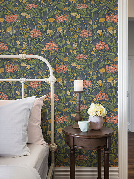 Shop Hybbe Blue Hydrangea Garden Wallpaper | Burke Decor