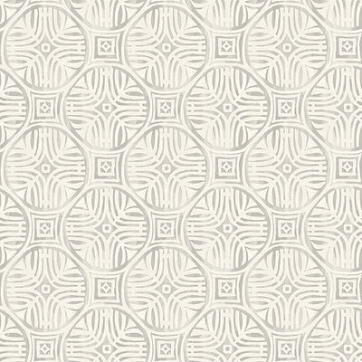 Shop Sample Sandee Grey Medallion Wallpaper | Burke Decor
