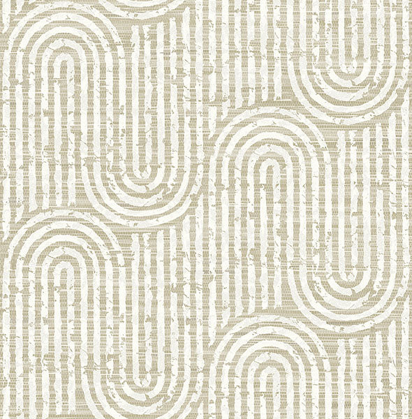 Shop Trippet Light Brown Zen Waves Wallpaper by Scott Living | Burke Decor
