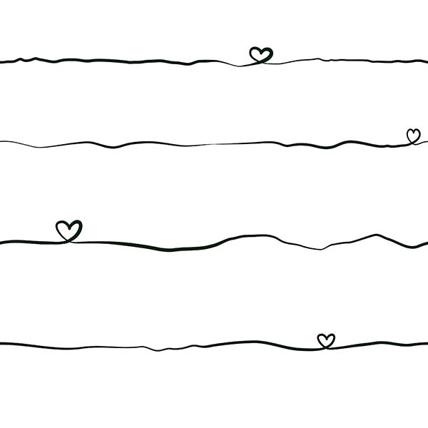 Shop Love & Hearts Black Script Wallpaper from the Fable Collection ...