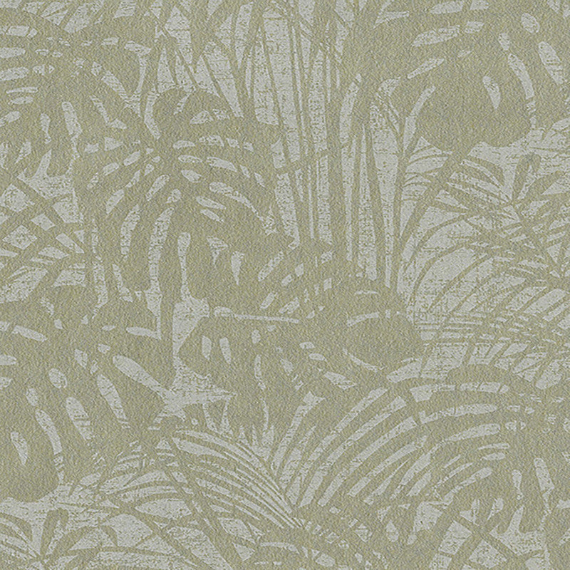 Shop Sample Abstract Large-Scale Leaf Wallpaper in Green/Grey | Burke Decor