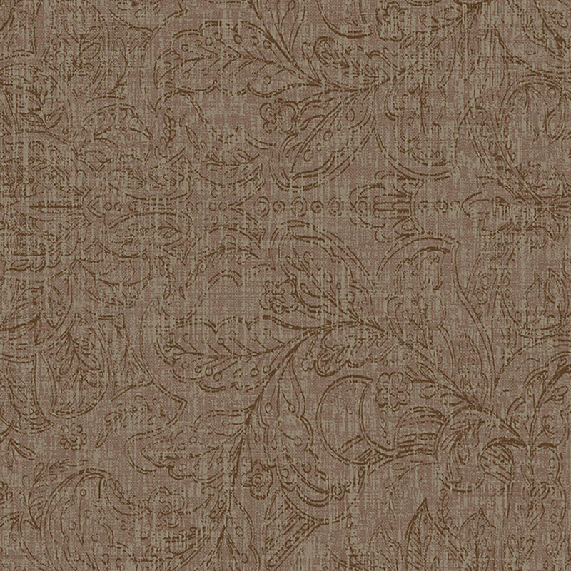 Shop Sample Damask Textured Wallpaper in Dark Brown | Burke Decor