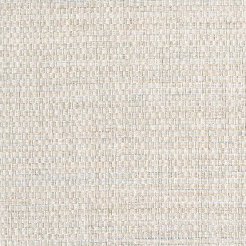 Shop Sample Basketweave-Effect on Foil Wallpaper in Silver/Straw ...