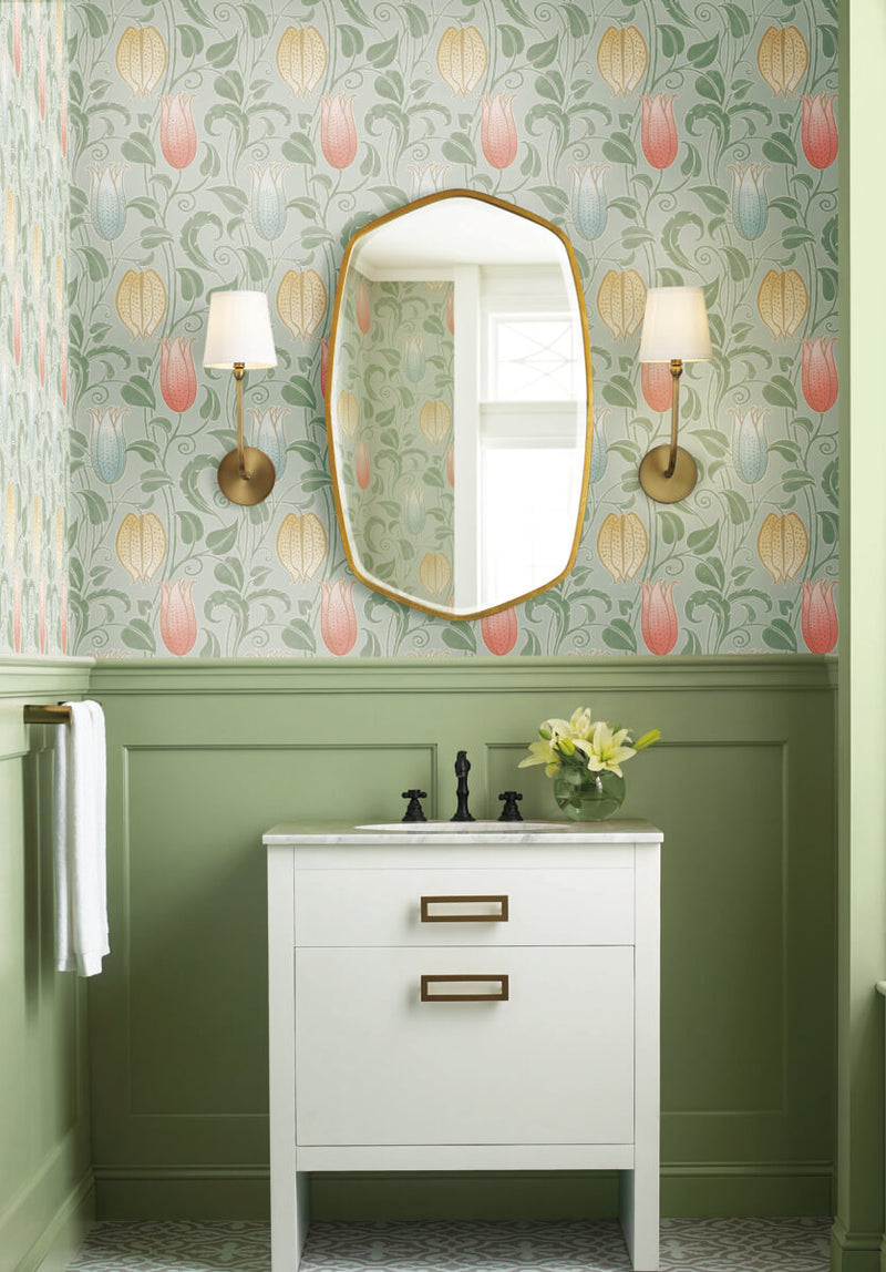 Shop Canterbury Bells Sage Wallpaper from the Arts and Crafts ...