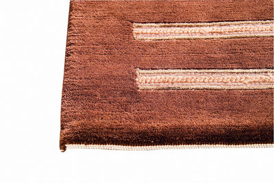 Shop Chicago Collection Wool and Viscose Area Rug in Brown | Burke Decor