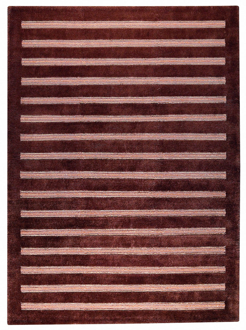 Shop Chicago Collection Wool and Viscose Area Rug in Brown | Burke Decor