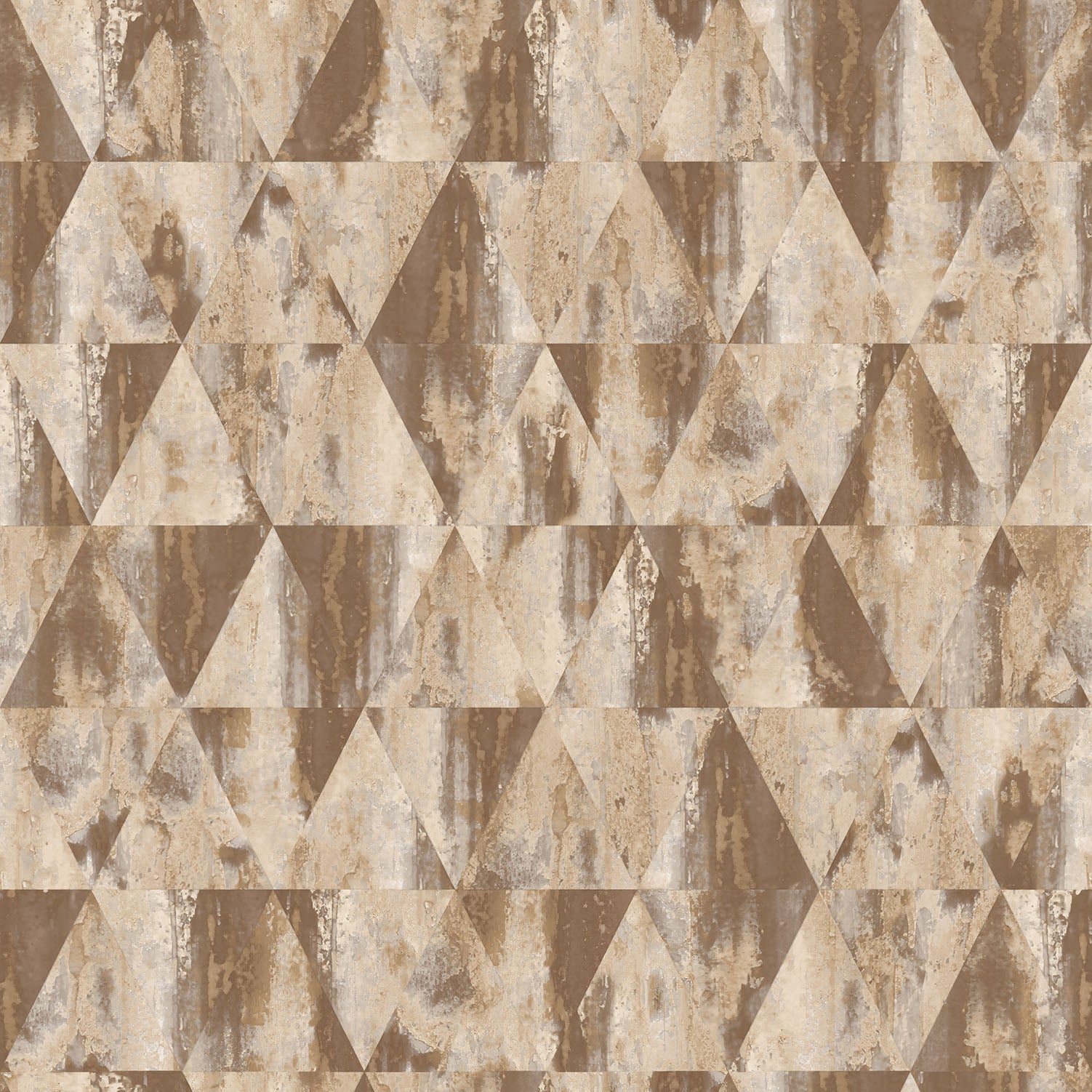 Shop Sample Rusty Triangles Brown Wallpaper from the Grunge Collection | Burke Decor