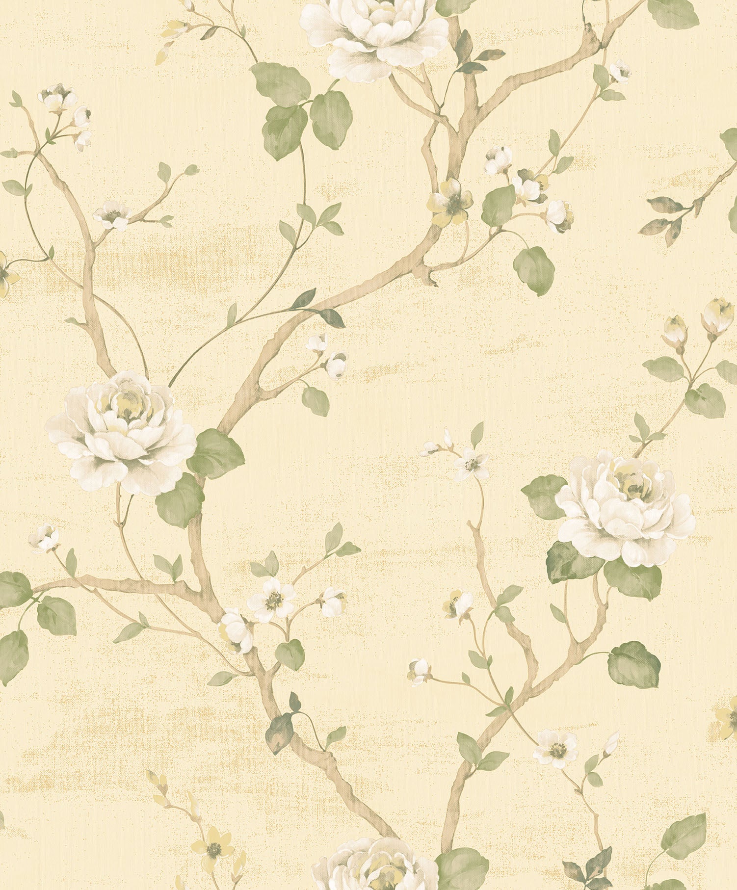 Shop Sample Large Floral Yellow Wallpaper from the Palazzo Collection ...