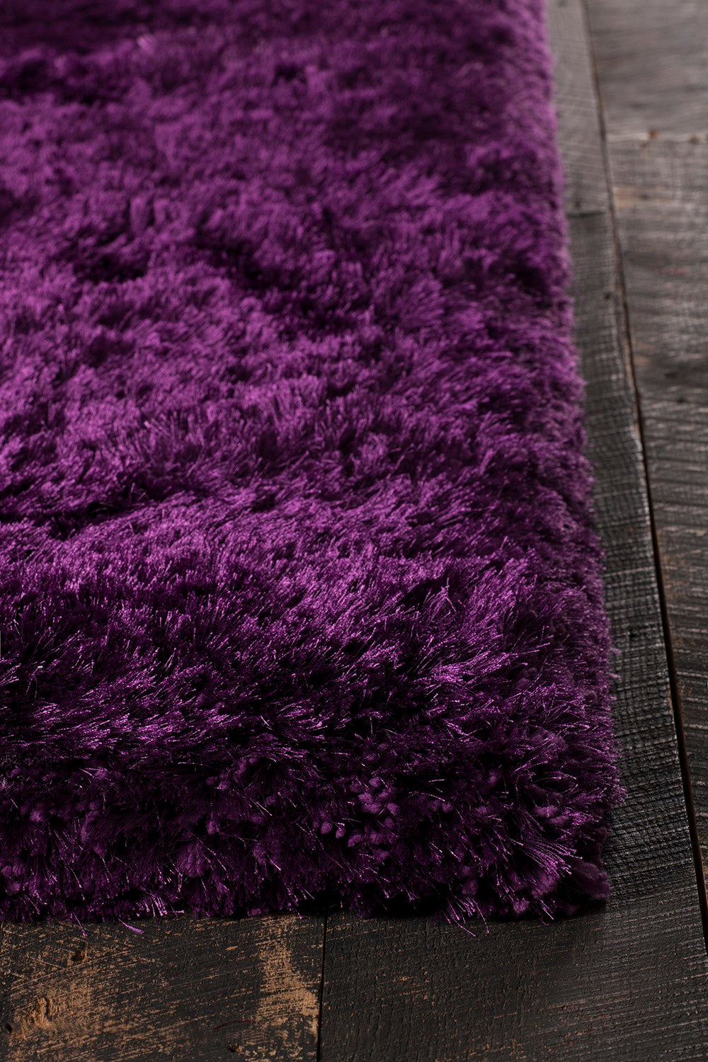 Shop Giulia Purple Hand Woven Shag Rug | Burke Decor
