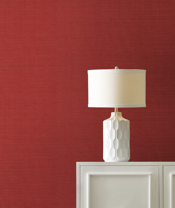 Shop Maguey Sisal Wallpaper in Tomato | Burke Decor