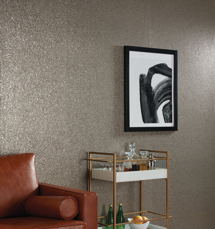 Shop Brilliant Mica Wallpaper in Graphite | Burke Decor