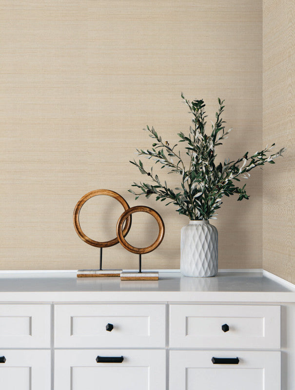 Shop Modern Abaca Wallpaper in Dune | Burke Decor