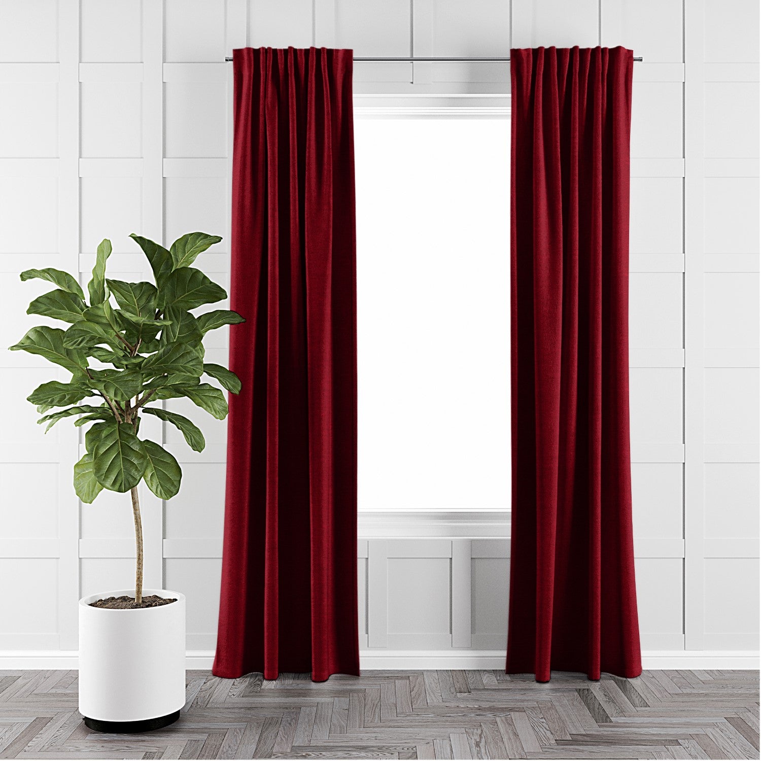 Shop Juno Velvet Red Drapery | Burke Decor