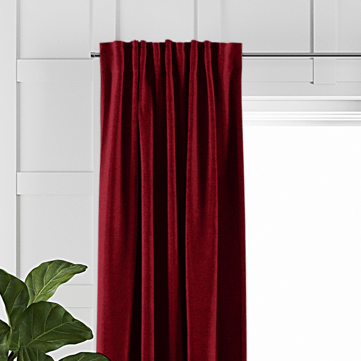 Shop Juno Velvet Red Drapery | Burke Decor