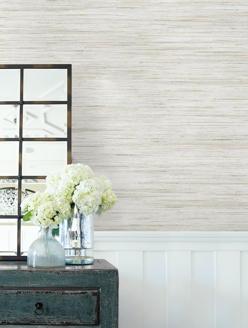 Shop Loe Sanctuary Stria Wallpaper in Powder | Burke Decor