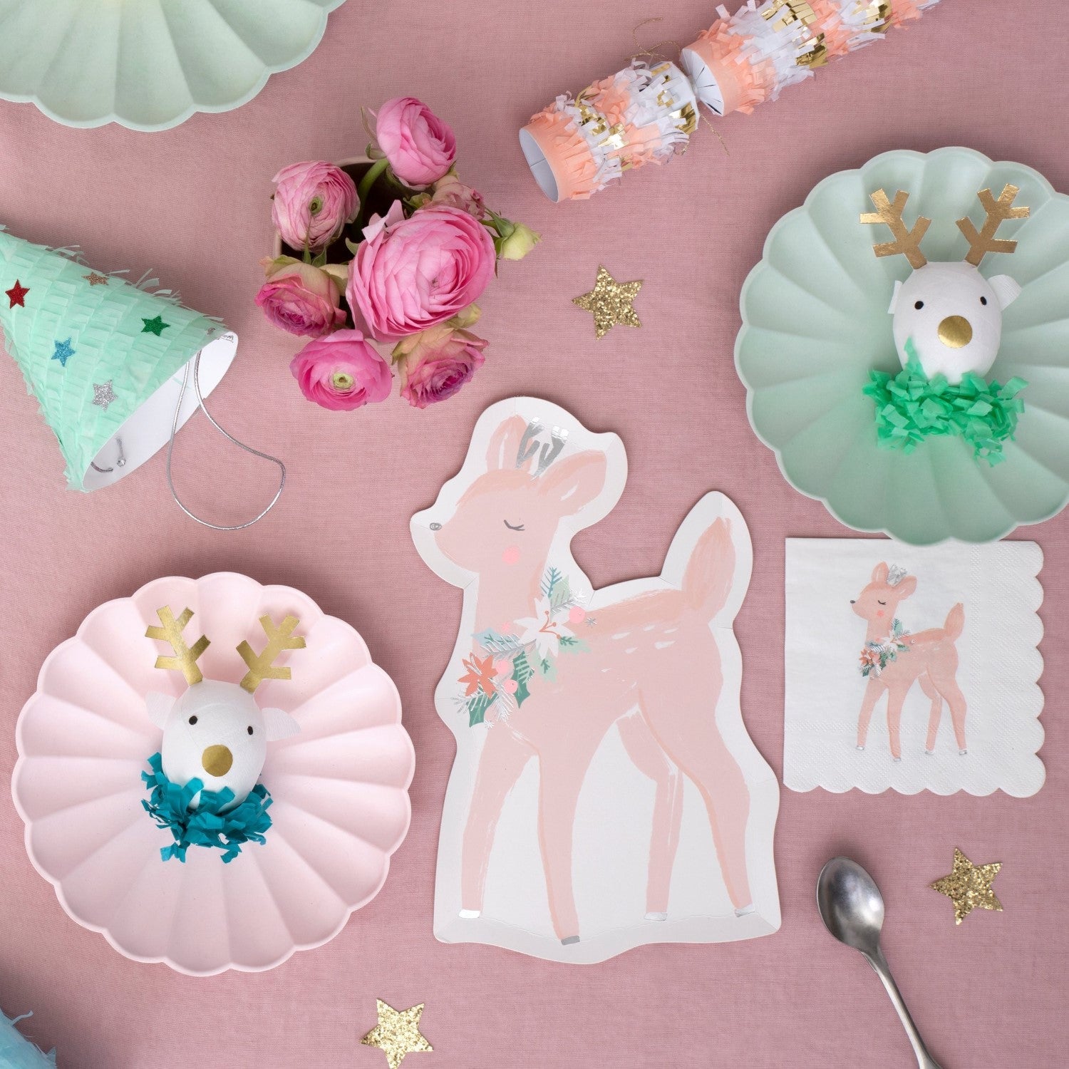 Shop Pastel Deer Partyware Plates | Burke Decor