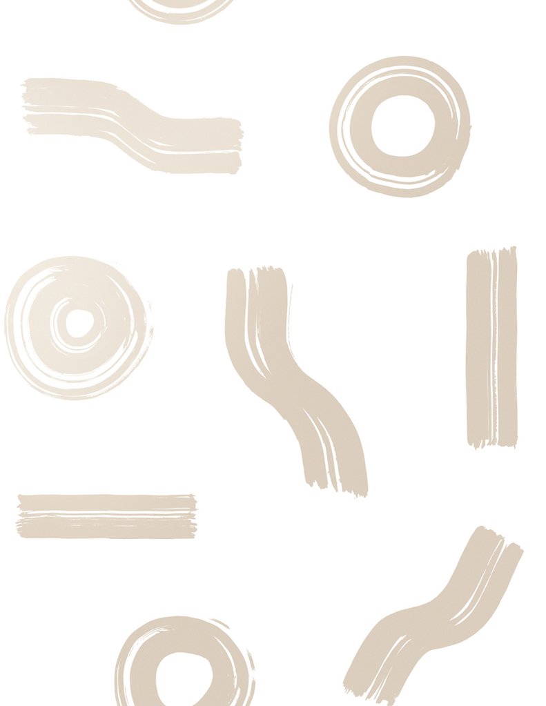 Shop Sample Maxi Wallpaper in Champagne on Cream | Burke Decor