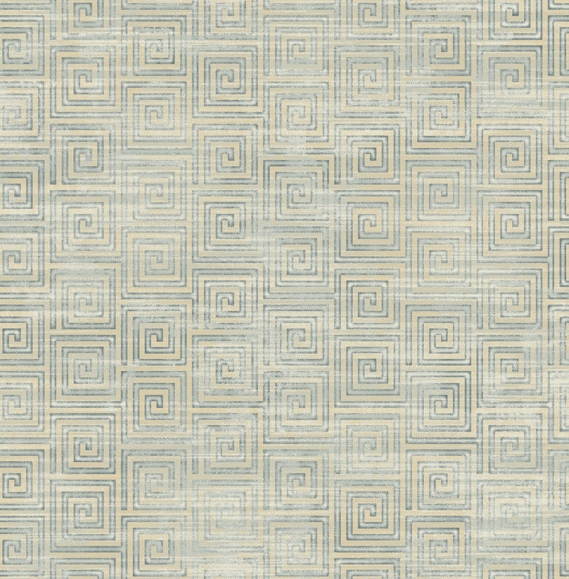 Shop Sample Meteora Wallpaper in Green and Cream from the Stark ...