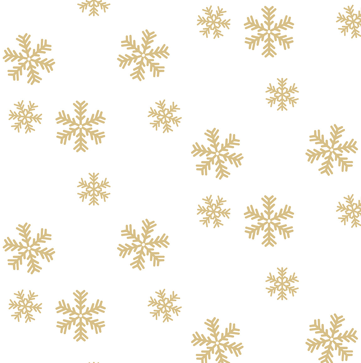 Shop Snowflakes Peel-and-Stick Wallpaper in Metallic Gold | Burke Decor