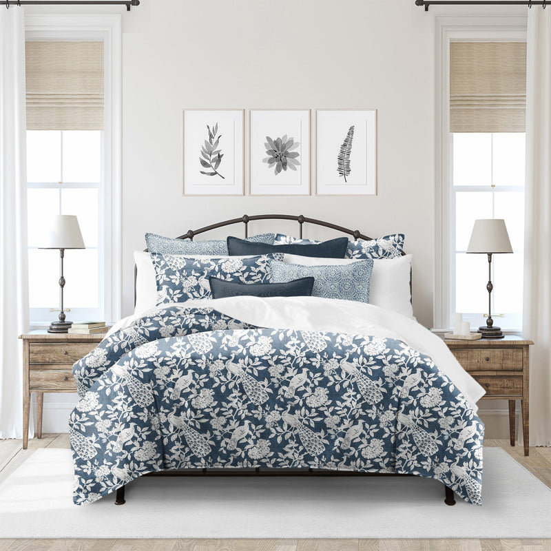 Shop Lark Navy Bedding | Burke Decor