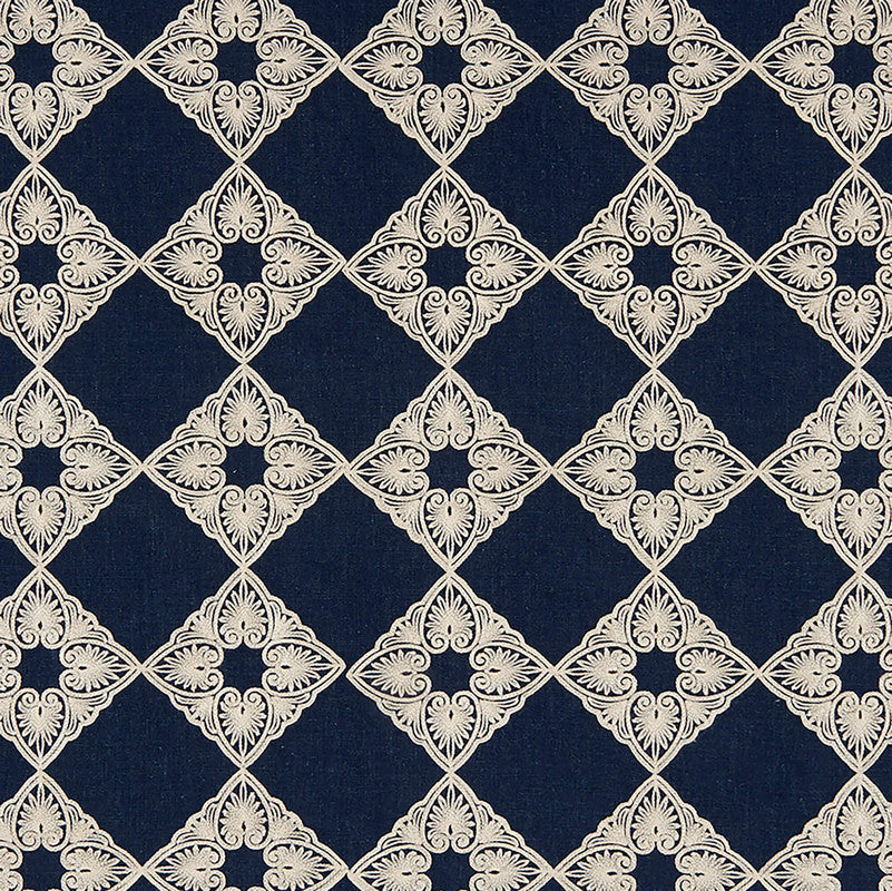 Shop Sample Talisman Fabric in Navy | Burke Decor