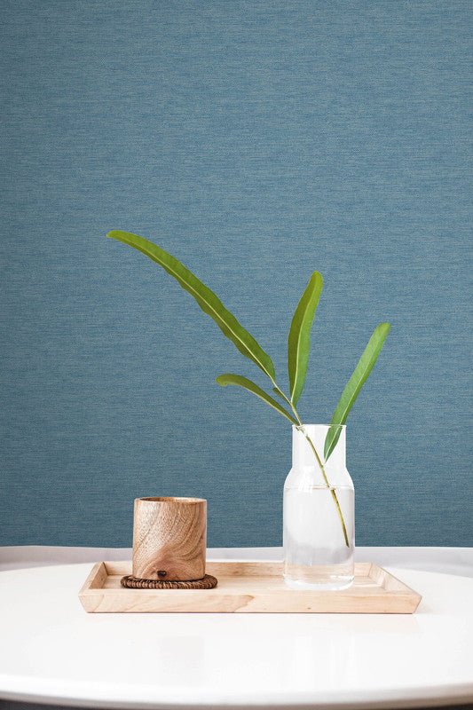Shop Texture Effect Wallpaper in Blue | Burke Decor