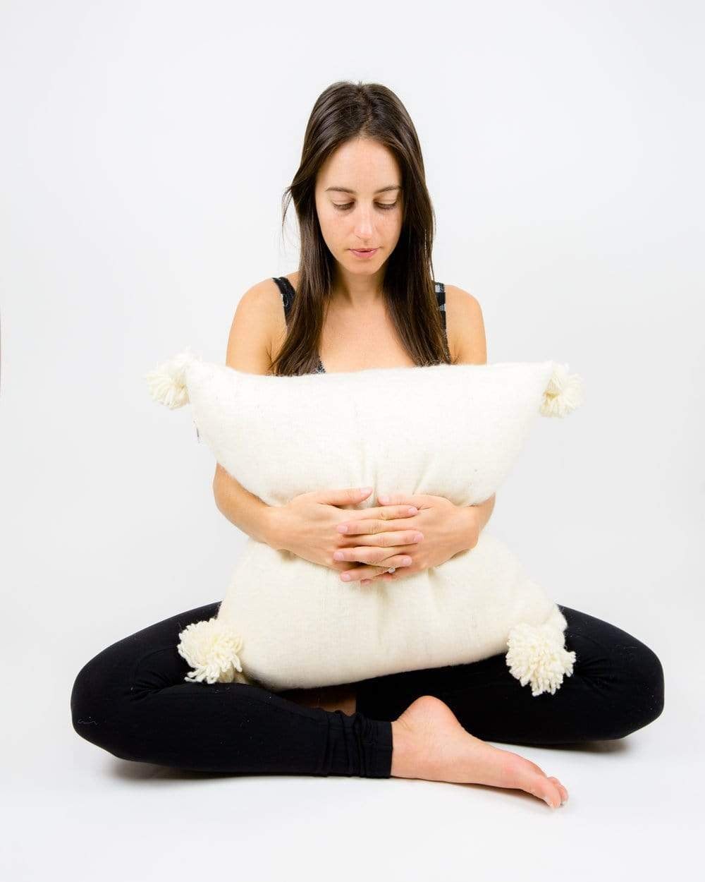 Shop Asma White Moroccan Silk Pillow Cover | Burke Decor