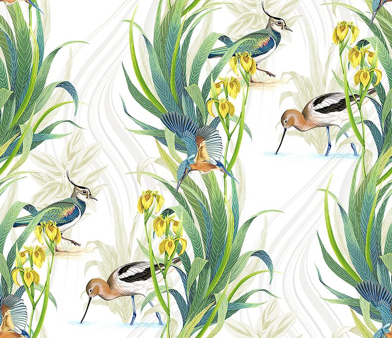Shop Rhapsody Halcyon Spring Green Fabric | Burke Decor