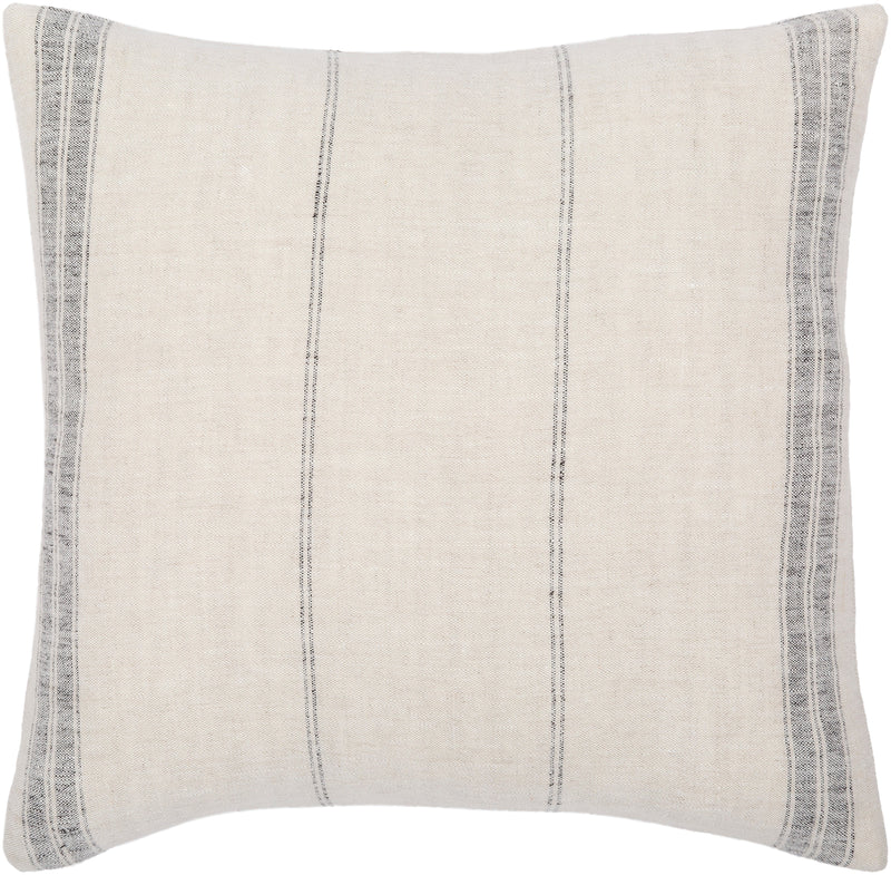 Shop Linen Heather Grey Stripe Pillow | Burke Decor