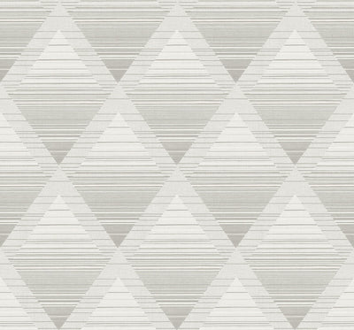 Shop Metallic Rhombus Wallpaper in Light Grey | Burke Decor