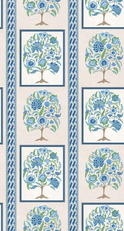 Shop Sample Byzance Taniska Cobalt Wallpaper | Burke Decor